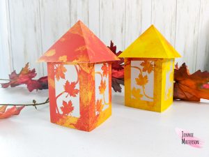 How to Make a Fall Leaf Lantern | Free SVG - Jennie Masterson